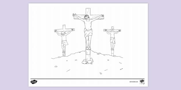 FREE! - Crucifixion Colouring Page | Colouring Sheets