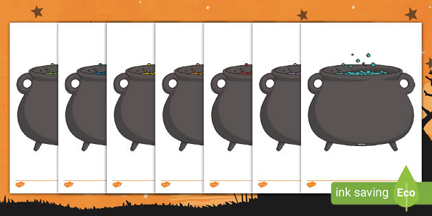 Editable Halloween Cauldrons (A4) (teacher made)