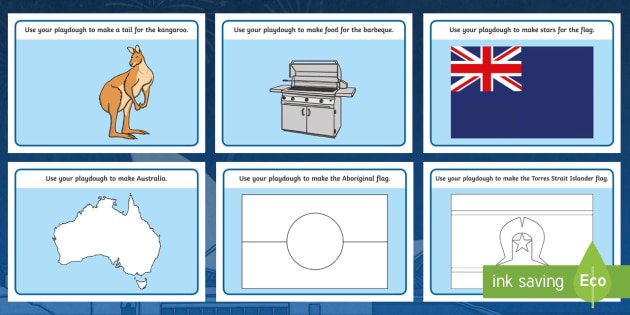 Australia Day Playdough Mat