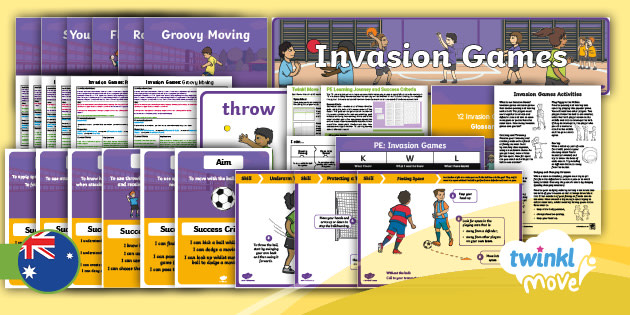 Move PE Year 2 Invasion Games Unit Pack (teacher made)
