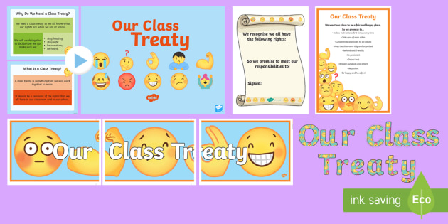 😊 Our Class Treaty Emoji-Themed Resource Pack