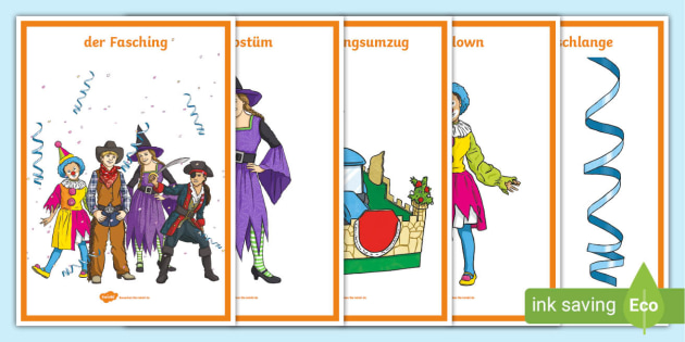 FREE! - Faschingswörter Poster DIN A4 (teacher made)