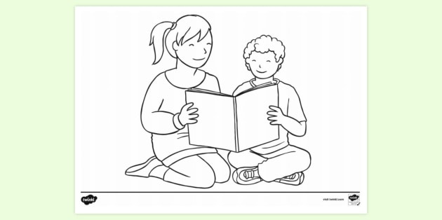 FREE! - Buddies Paired Reading Colouring Sheet | Colouring Sheets