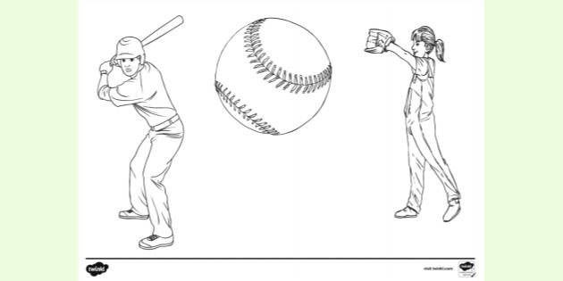 FREE! - Baseball Colouring | Colouring Sheets (teacher made)