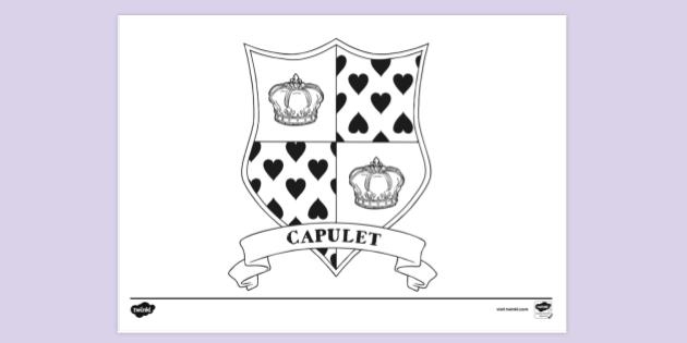 FREE! - Capulet Coat of Arms Colouring Sheet | Colouring Sheets