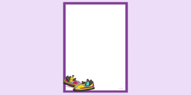 Bumper Cars Page Border | Page Borders | Twinkl