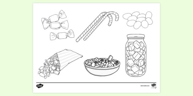 FREE! - Sweets Colouring Sheet | Colouring Sheets