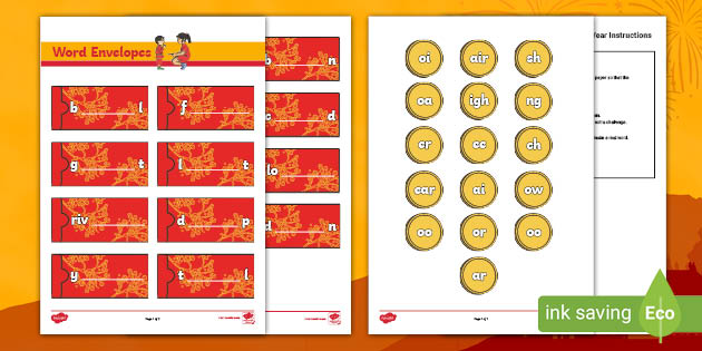 Phase 3 Find the Missing Sound: Chinese New Year Phonics Game