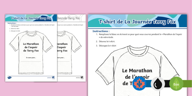 Terry Fox T-Shirt Craft French (teacher made)