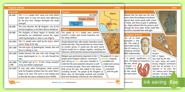 Kingdom of Benin Activities - Twinkl Homework Help - Twinkl