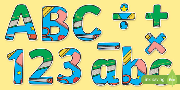 Learning Wall Display Lettering (teacher made)