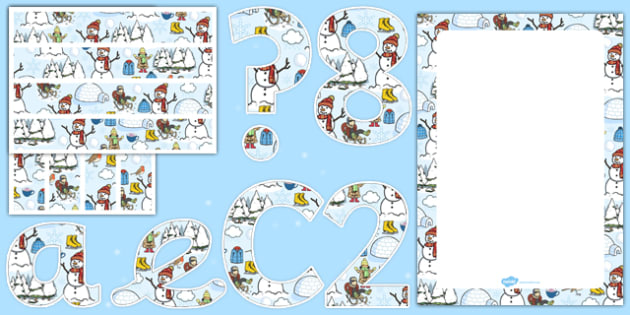 Winter Themed Complete Editable Display Pack (teacher made)