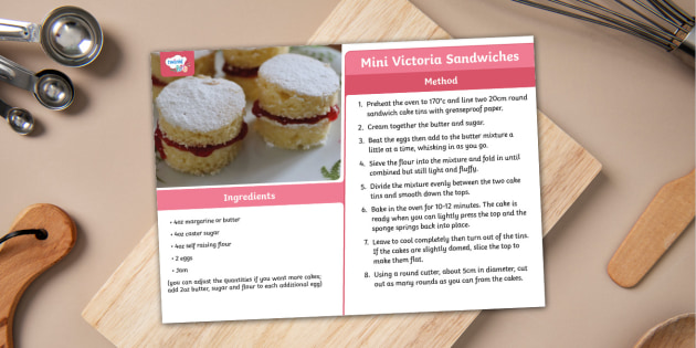 Mini Victoria Sandwich Recipe | Twinkl Party (teacher made)