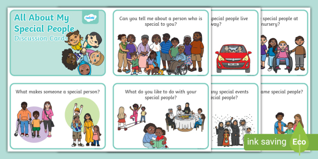 All About My Special People Discussion Cards (teacher made)