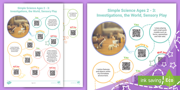 Simple Science Quick Start Poster (Ages 2 - 3)