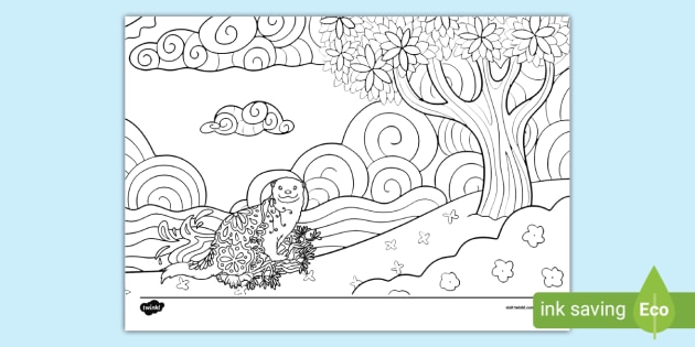 Otter Mindfulness Colouring Page (teacher made)