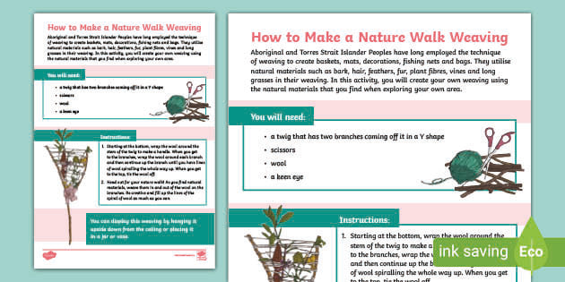 NAIDOC Nature Walk Weaving Craft | NAIDOC Week Resources