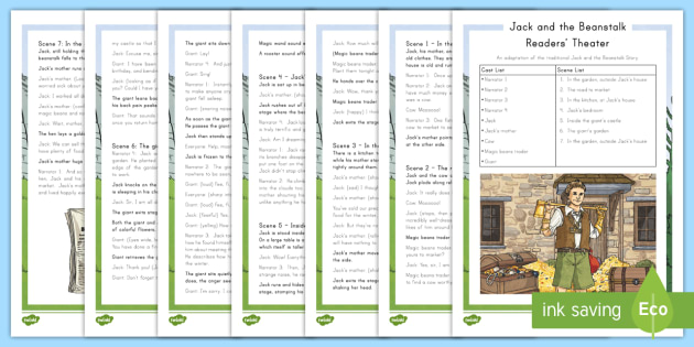 Jack and the Beanstalk Reader's Theater Activity - Reader's