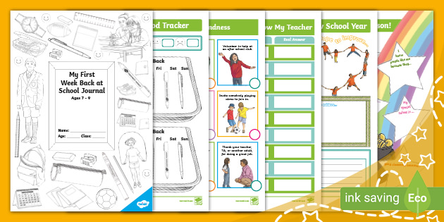 My First Week Back at School Journal Pack (Ages 7 - 9)