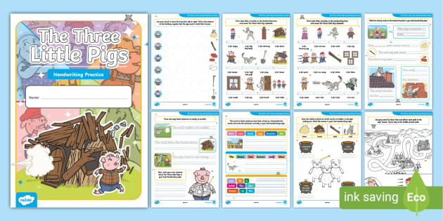 EYFS/KS1 The Three Little Pigs Handwriting Booklet