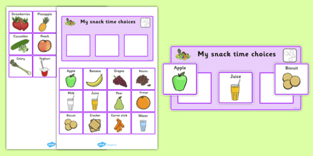 My Snack Time Choices (teacher made)