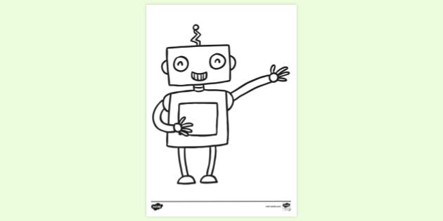 FREE! - Robot Colouring Sheet | Colouring Pages