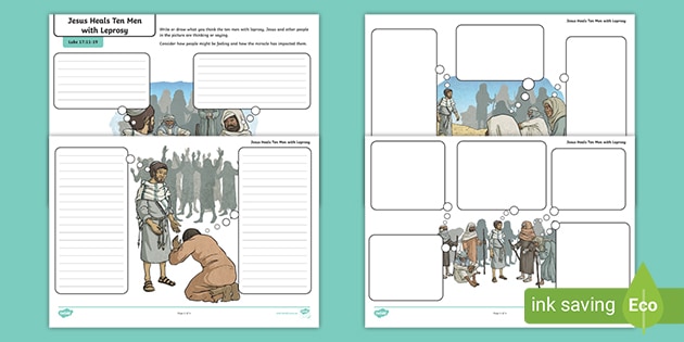 Jesus Heals Ten Men with Leprosy Writing Frames