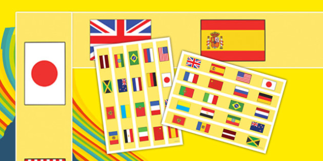 Olympic Country Flags Bulletin Board Borders (teacher made)