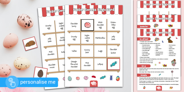 Easter Sweets and Easter Candy Bingo Cards | Twinkl Party