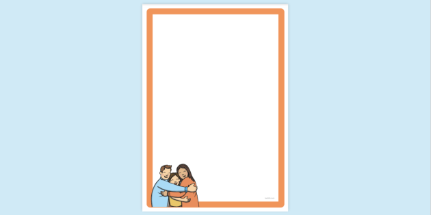 FREE! - Simple Blank My Family Page Border | Page Borders | Twinkl