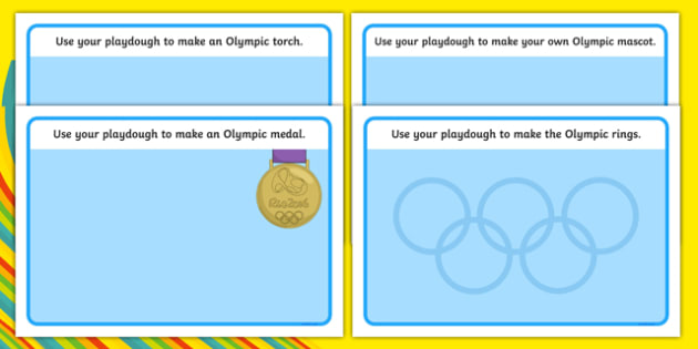 The Olympics Playdough Mats Teacher Made
