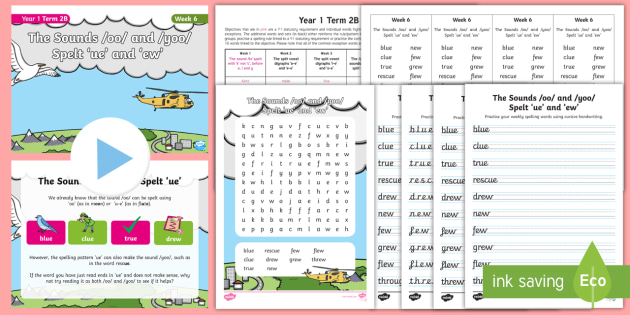 Year 1 Term 2B Week 6 Spelling Pack (teacher made)