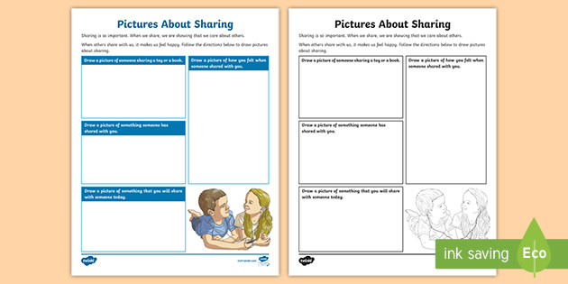 Pictures About Sharing Activity (teacher made)