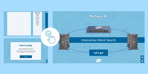 Networks Interactive Word Search - KS2 - Twinkl
