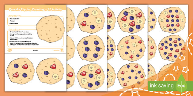 👉 Pancake Flipping Counting to 20 Activity