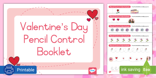 Valentine's Day Pencil Control Activities | Preschool