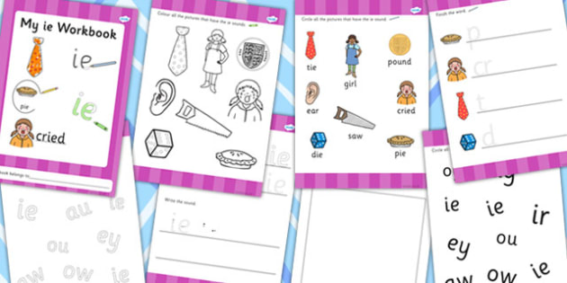 Phase 5 ie Grapheme Workbook - phase five, graphemes, literacy