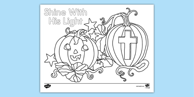 christian halloween coloring sheet