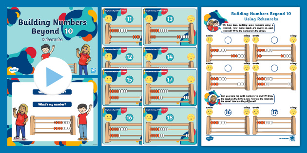 👉 Building Numbers Beyond 10 Rekenrek Resource Pack