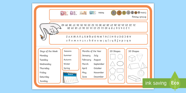 Desk Table Sign (teacher made)