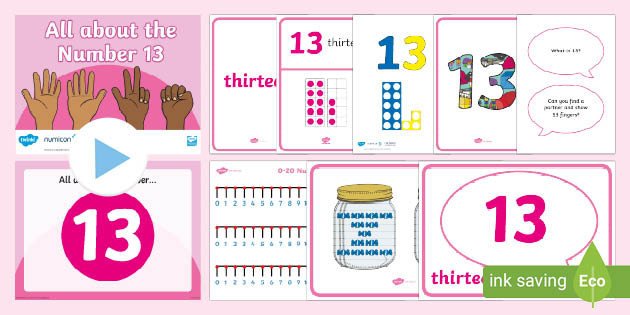 All About Number 13 Resource Pack (Includes Numicon Shapes)