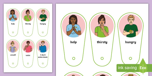 BSL Daily Communication Fan - BSL Resources (teacher made)