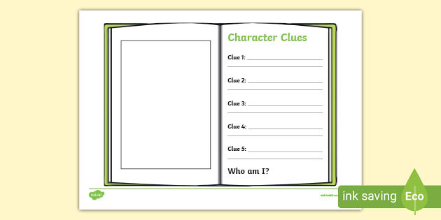 Who am I? - Character Writing Frame - KS1 - English