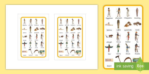 Ancient Egypt Topic Words Tolsby/Fiestad Prompt Frame - Ancient Egypt Topic