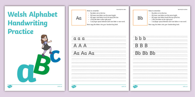 Welsh Alphabet Handwriting Practice Booklet (teacher made)