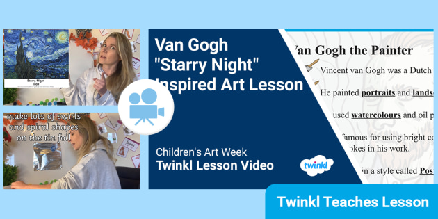 FREE! - * NEW * Early Years Van Gogh "Starry Night" Inspired Lesson