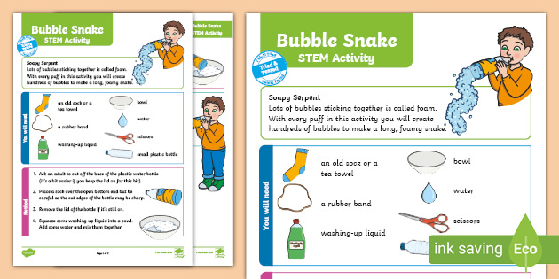 Bubble Snake STEM Activity (teacher made)
