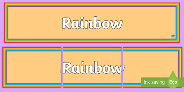 Rainbow Border Display Banner - Rainbow Border Display Banner