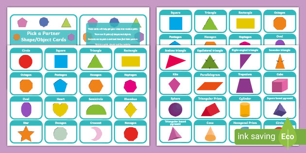 Pick a Partner Shape Cards