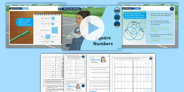 👉 White Rose Maths - Year 5 - Square Numbers Primary Resources